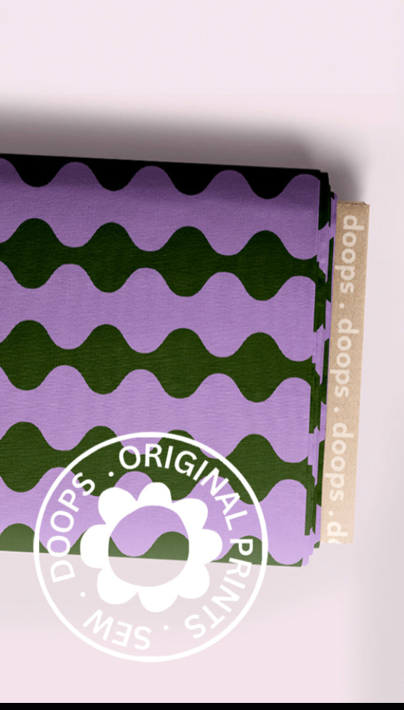 Wiggles olive and purple jersey (CUT PIECE 45CM) Small Scale – doopsdesigns