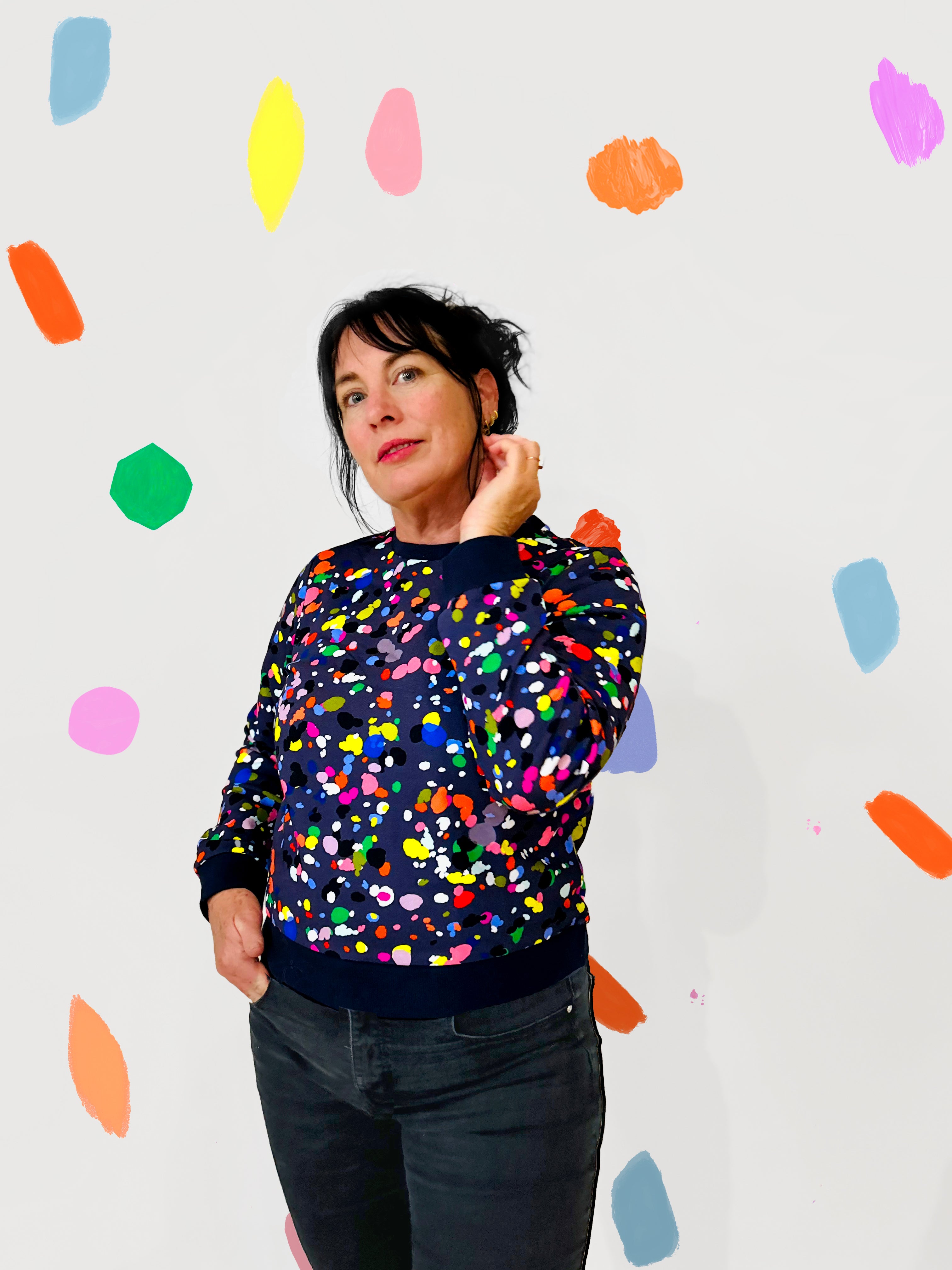 Dark Splat Splot Sweater – doopsdesigns