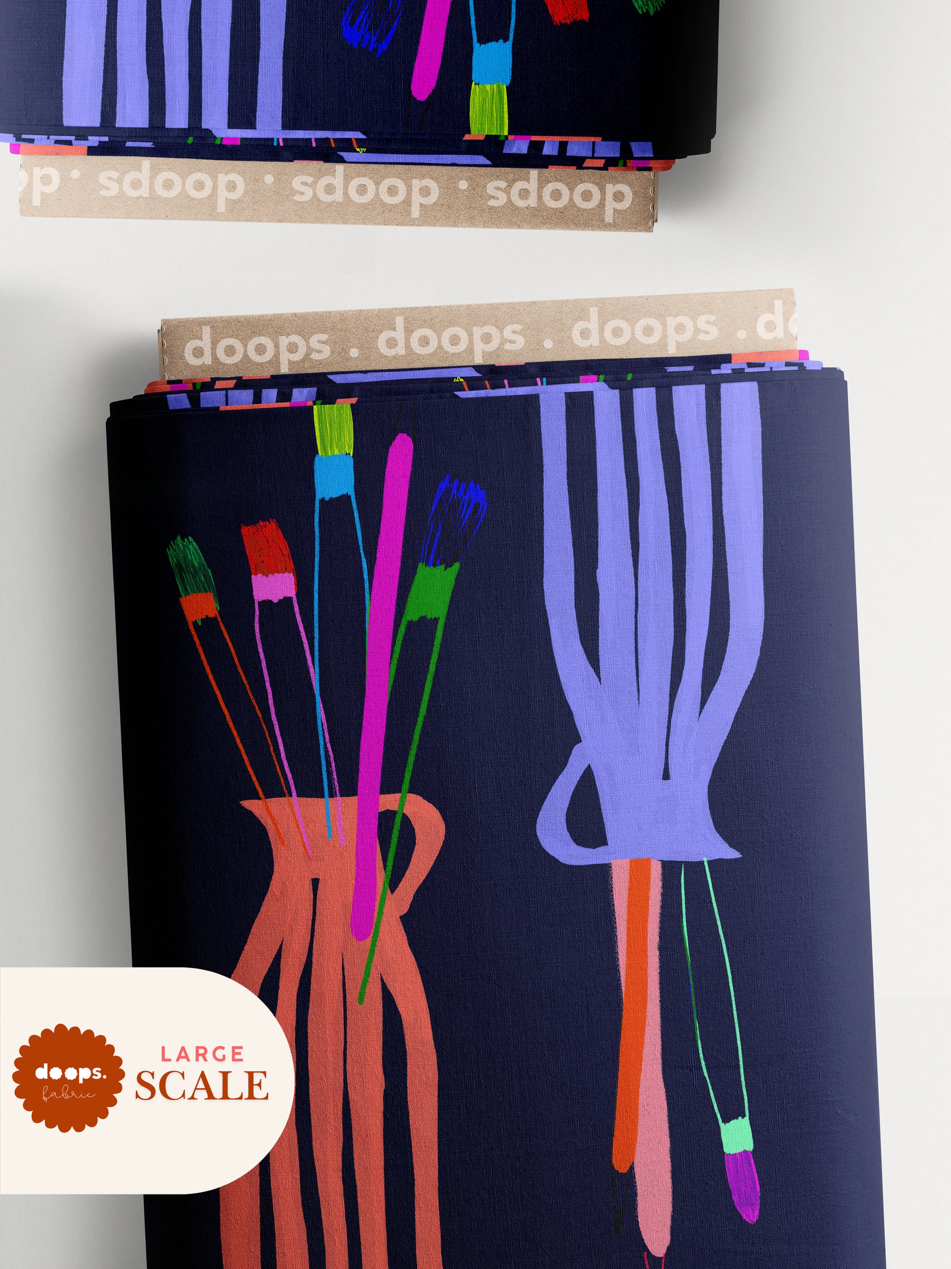 Brushes quilt cotton (CUT PIECE 50cm) – doopsdesigns