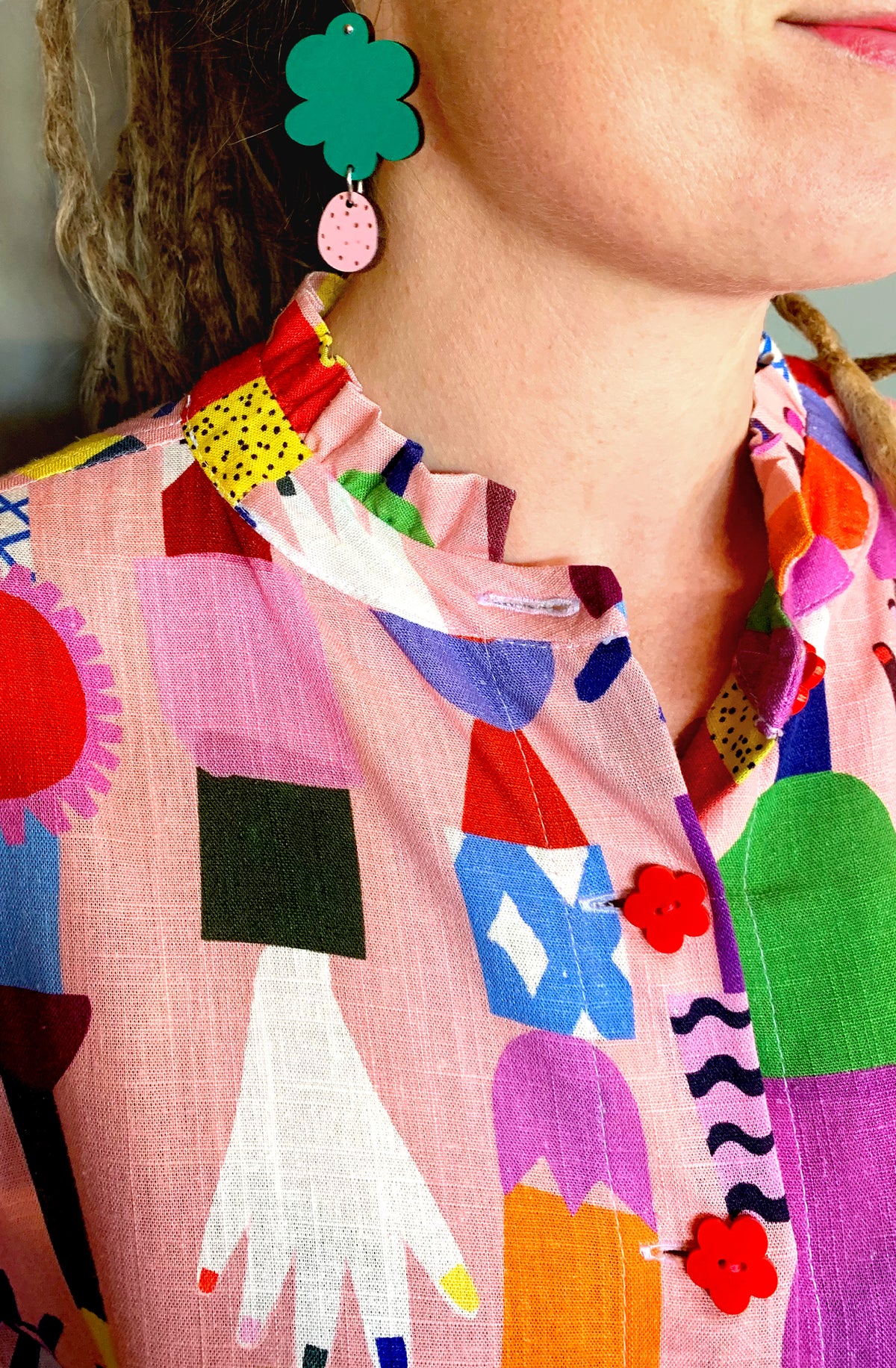 Kinship dress 100% cotton dress (peach) – doopsdesigns