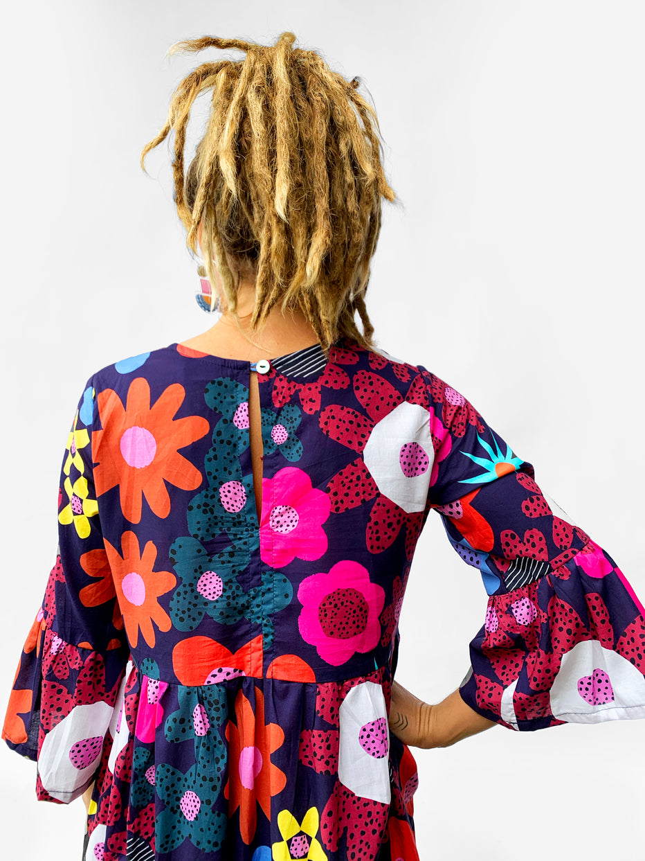 Blink Bloom dress 100% cotton – doopsdesigns