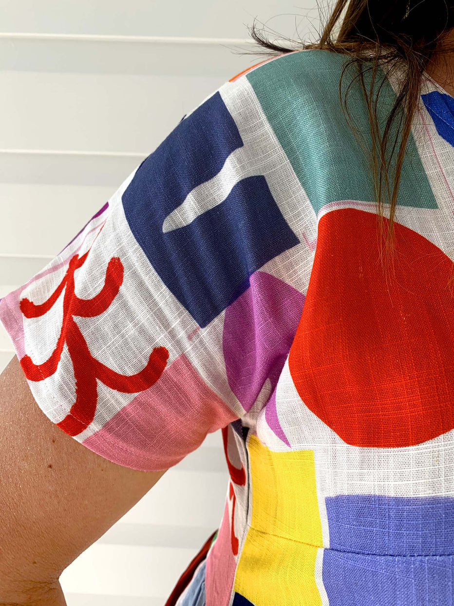 (LAST ONE) Kinship Linen Dress White – doopsdesigns