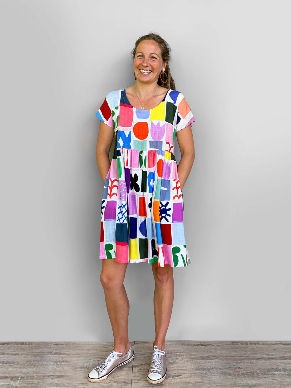 (LAST ONE) Kinship Linen Dress White – doopsdesigns